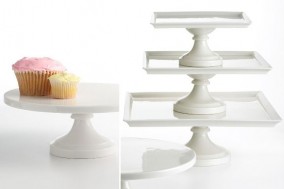 Milk Glass and Porcelain Cake Stands - At Home with Kim Vallee
