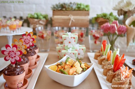 Spring Garden Sweet and Savory Table - At Home with Kim Vallee